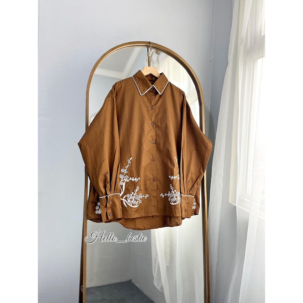 KEMEJA KATUN Hello Bestie - Katia Oversize LD 130cm - Women's Oversize ...
