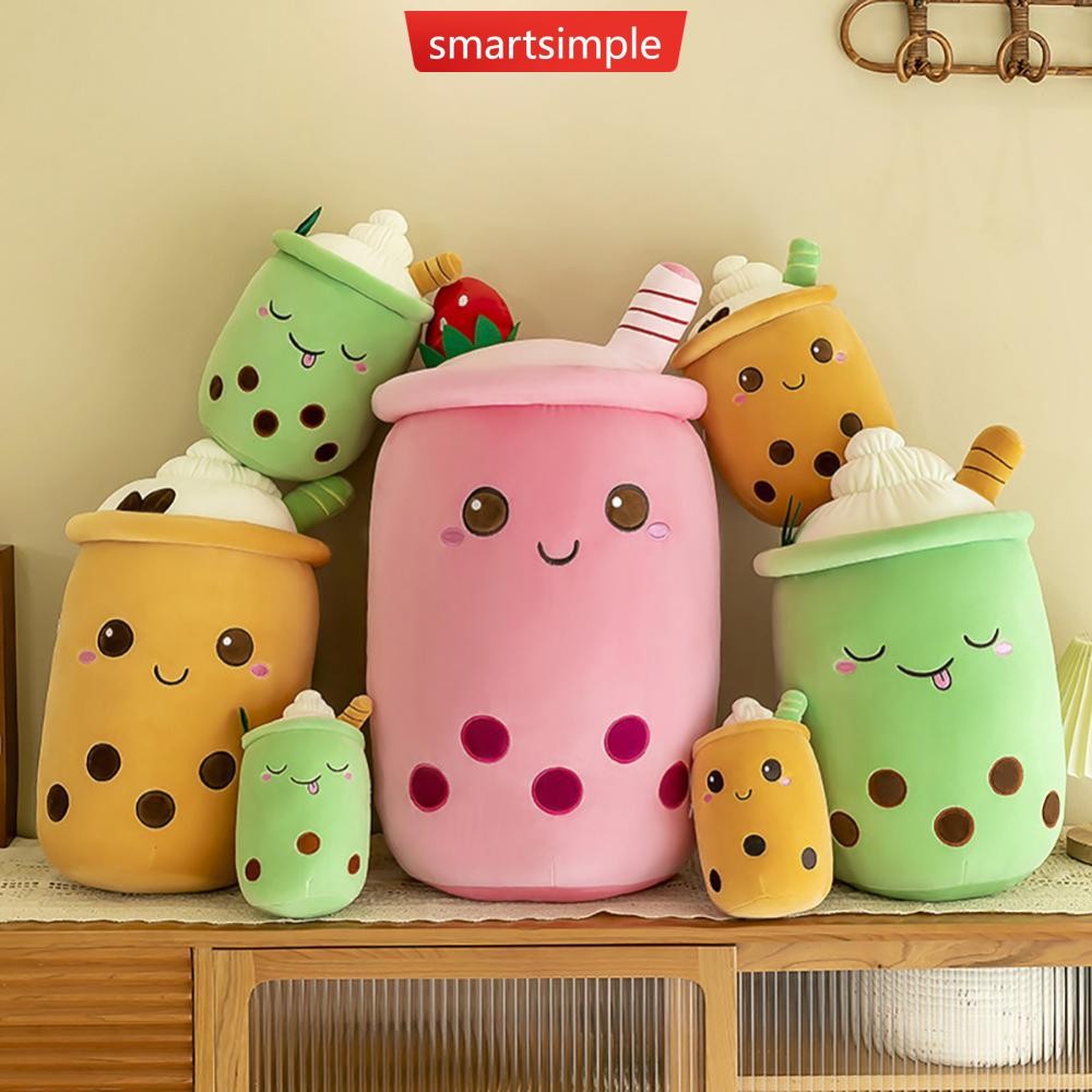 SMARTSIMPLE Boba Pillow Bubble Tea Plush Toy Soft Stuffed Soft Dolls ...