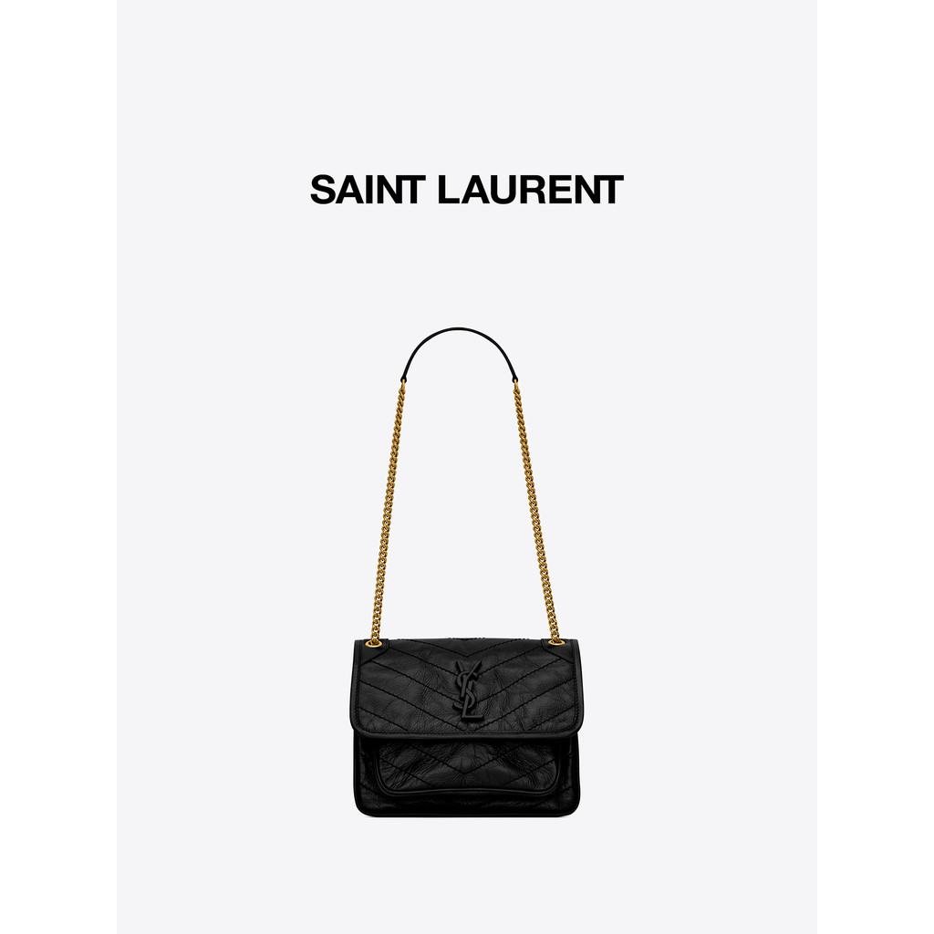 [24 Issue Free Rest] YSL/Saint Laurent Lady NIKI Mini Black Gold Chain ...