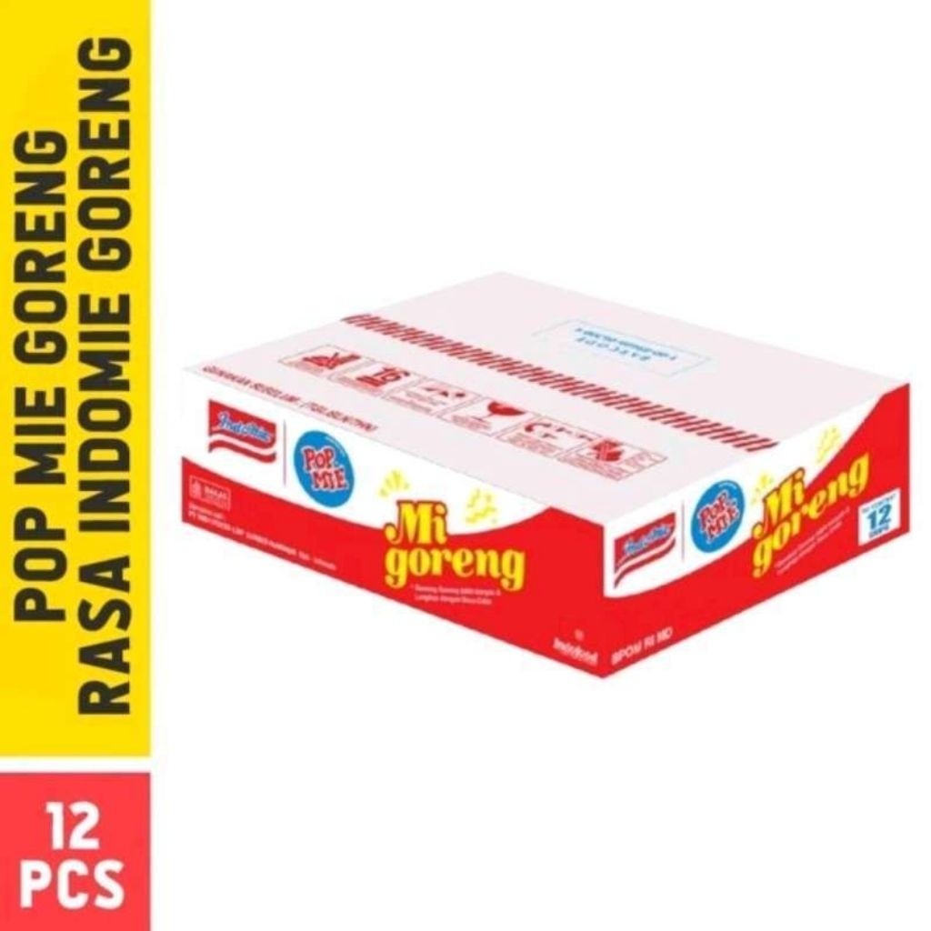 Pop Mie Mi instant Rasa Mi Goreng 80g//harga untuk 1karton isi 12 Cup ...