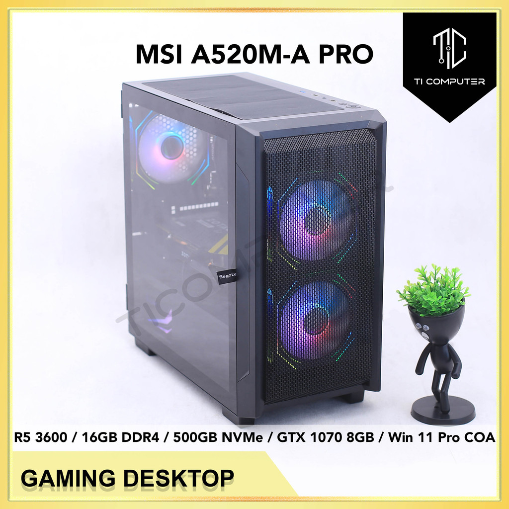 Segotep Gremlin 1 MATX MSI A520M-A PRO Ryzen 5 3600 16GB RAM 500GB NVMe ...