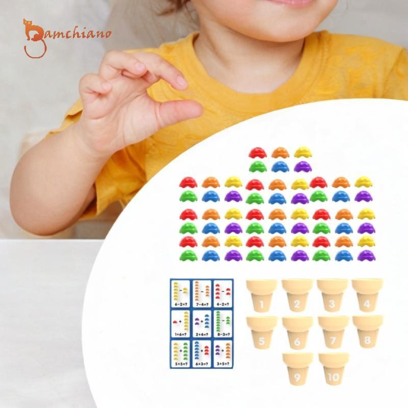 gamchiano Ice Cream Counting and Color Sorting Toy Stacking Game for ...