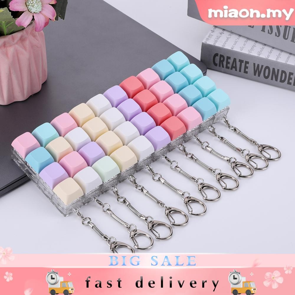 [miaon.my] Keyboard Fidget Keychain 4 Keys Keyboard Clicker with LED ...