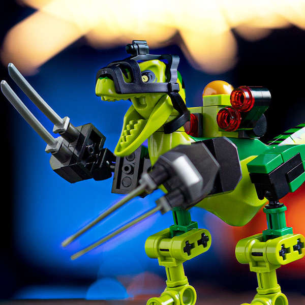 Tyrannosaurus Mechanical Beam Dragon Building Blocks Velociraptor ...