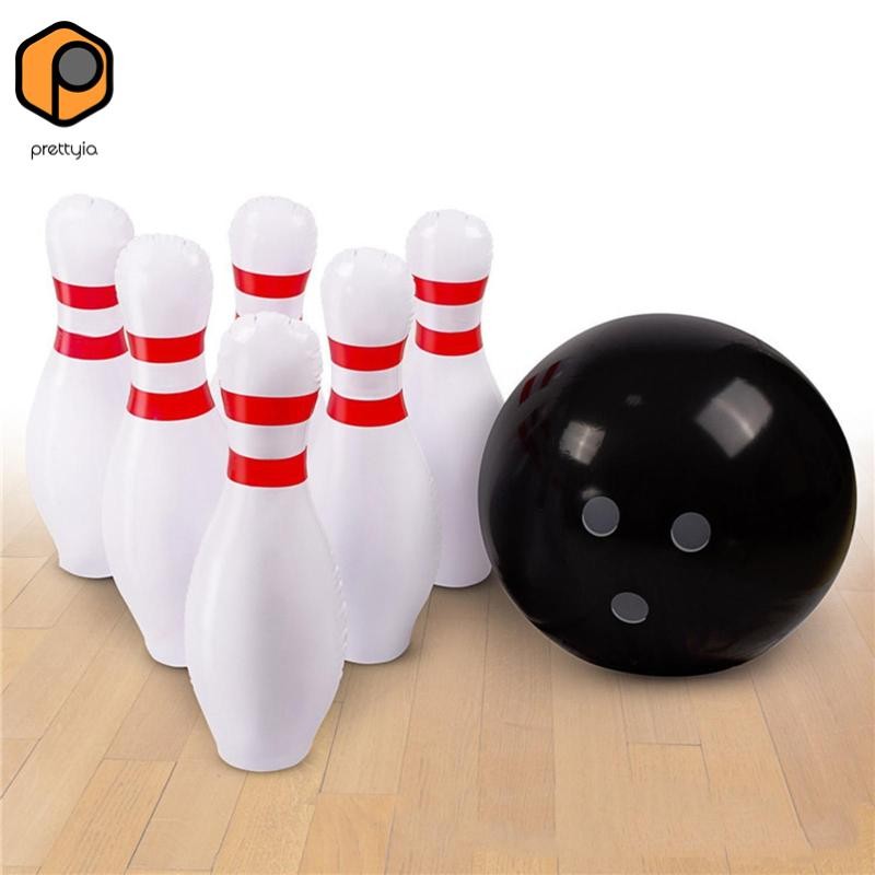 [prettyia] Large Size Bowling Play Sets Novelty Wooden Random Bowling ...