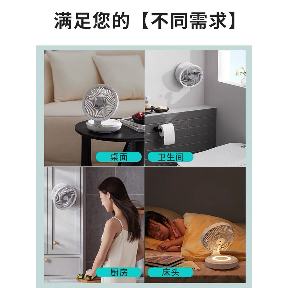 Edon edon Suspended Electric Fan Small Desktop Foldable Shaking Head ...