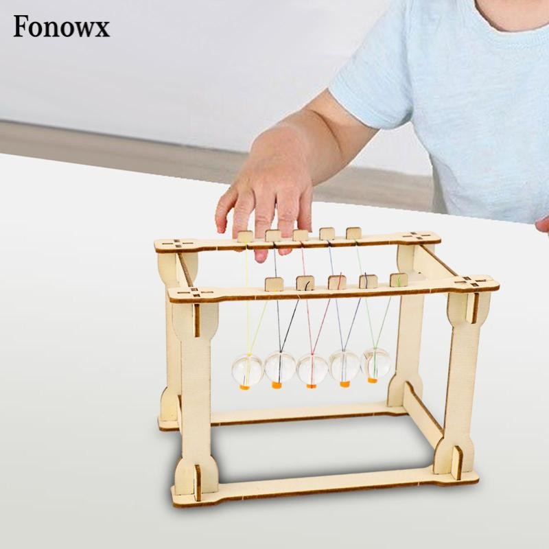 [AbabixaMY] Newton's Cradle DIY Science Experiment Toy Desktop Wood Newton's Pendulum | Shopee ...