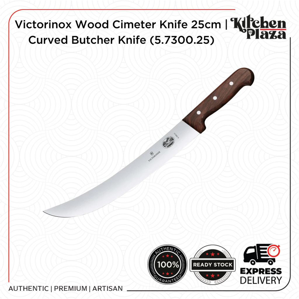 Victorinox Wood Cimeter Knife 25cm | Curved Butcher Knife – Model 5. ...