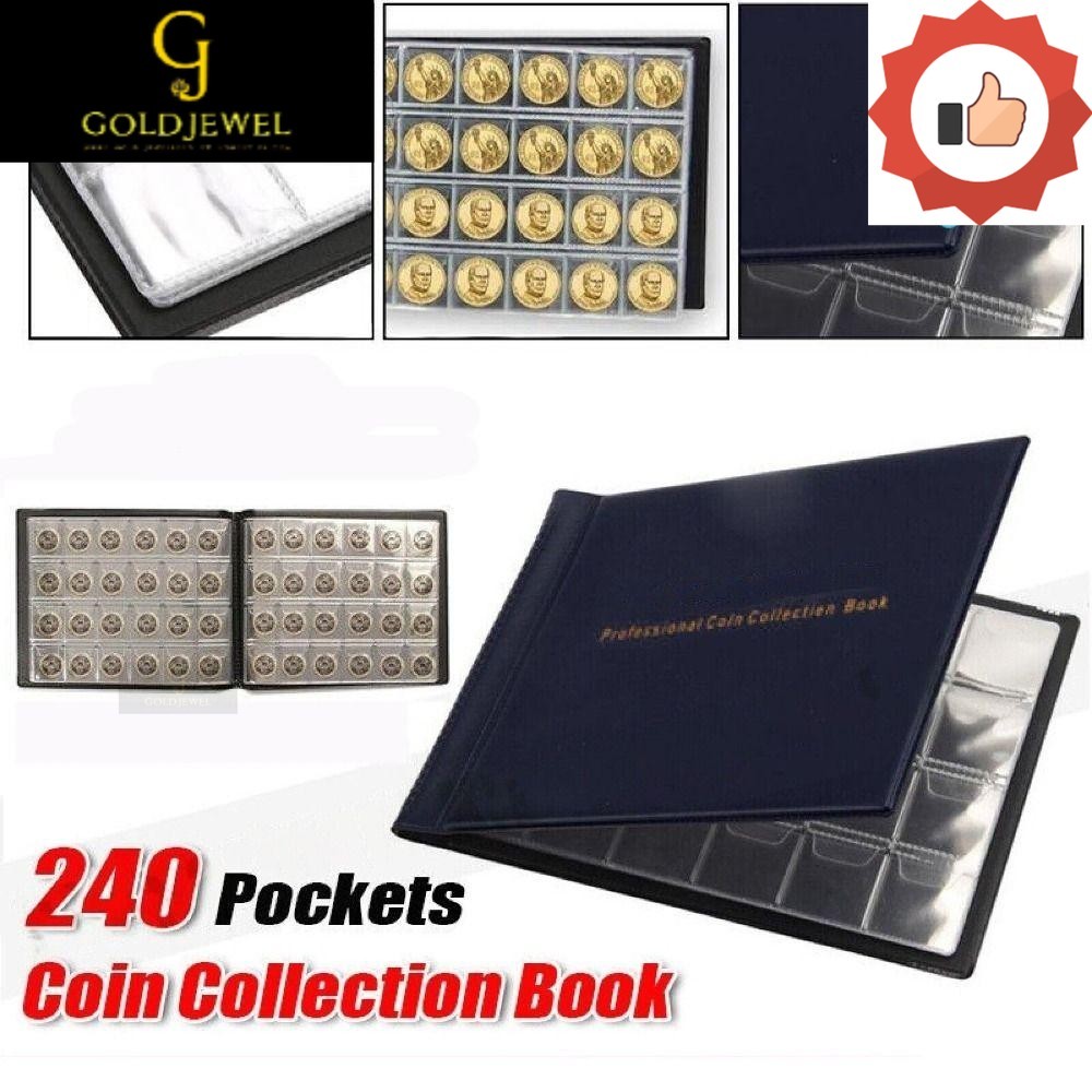[MDJ] Coin Collection Holder, Penny Album Gifts 10 Pages Coin ...