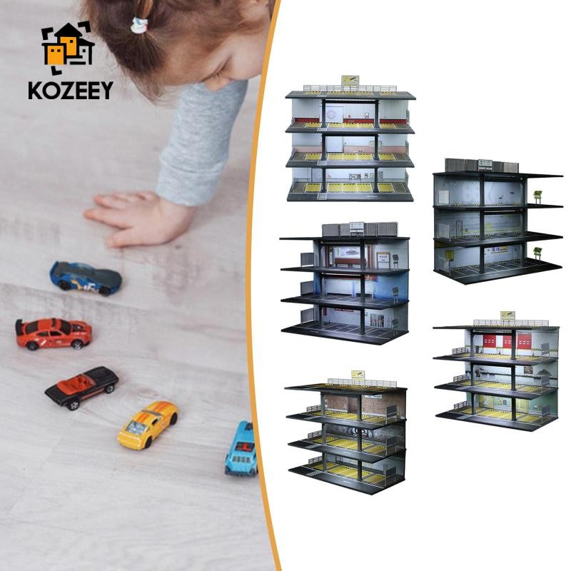 KOZEEY 1/64 Model Car Display Case Garage Diorama Ornament Miniature ...