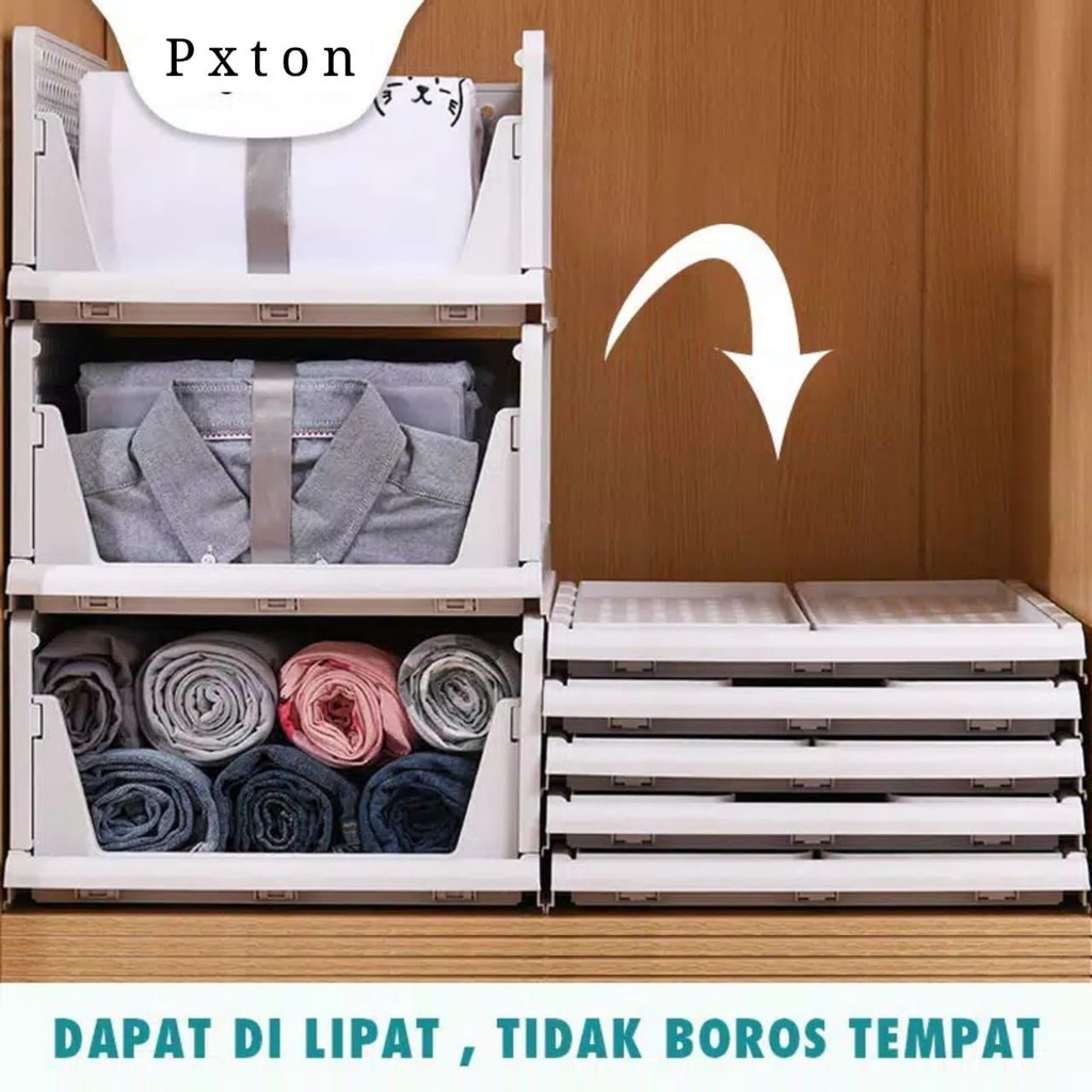 (PG) Folding drawer rack / FOLDING DRAWER RACK / STORAGE BOX / STACKING ...