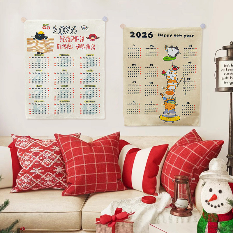 2026 Hanging Cloth Calendar Home Wall Decoration Calendar | Shopee Malaysia