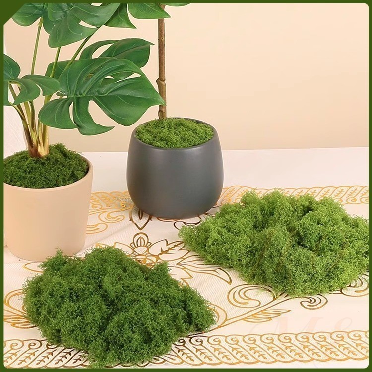 Green Fake Moss DIY Crafts Grass Artificial Moss Faux Preserved Moss ...