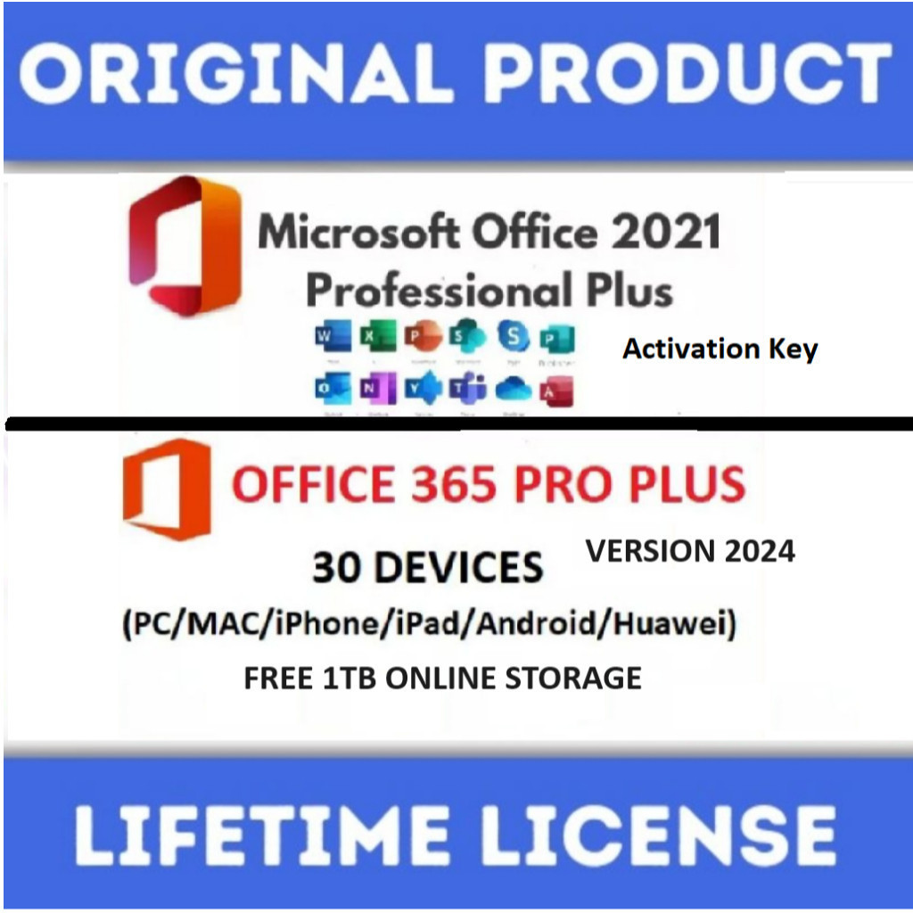 [30 DEVICES] LlFETlME MICROSOFT OFFICE 365 | 2024 | 2021 | 2019 | 2016 ...