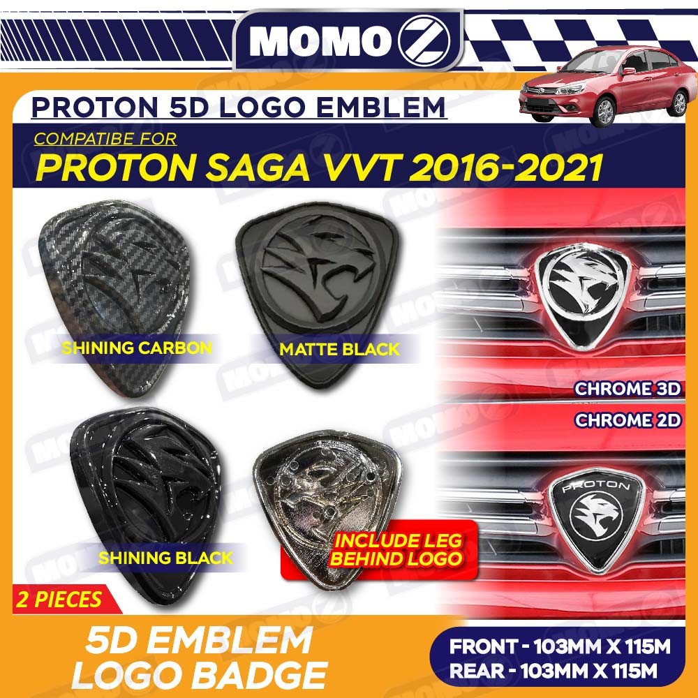 Car Proton Saga VVT MC1 2016 - 2021 Proton Logo Emblem 2D 3D 5D Badge ...