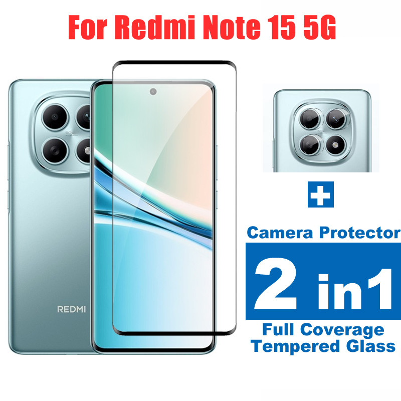 For Redmi Note 15 5G China Full Coverage Tempered Glass For Xiaomi ...