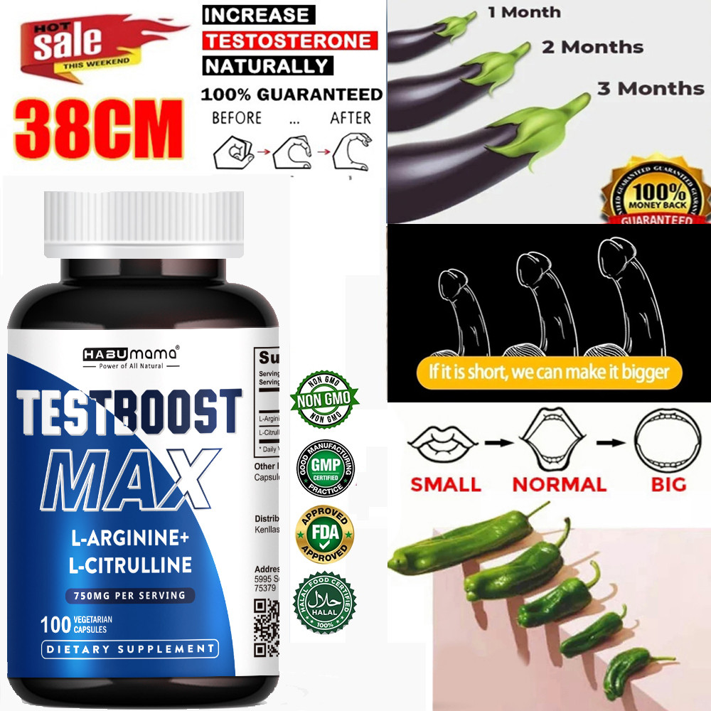 [MY Local+Halal] 100 pcs/bottle HABUMAMA Powerful L-arginine and L ...