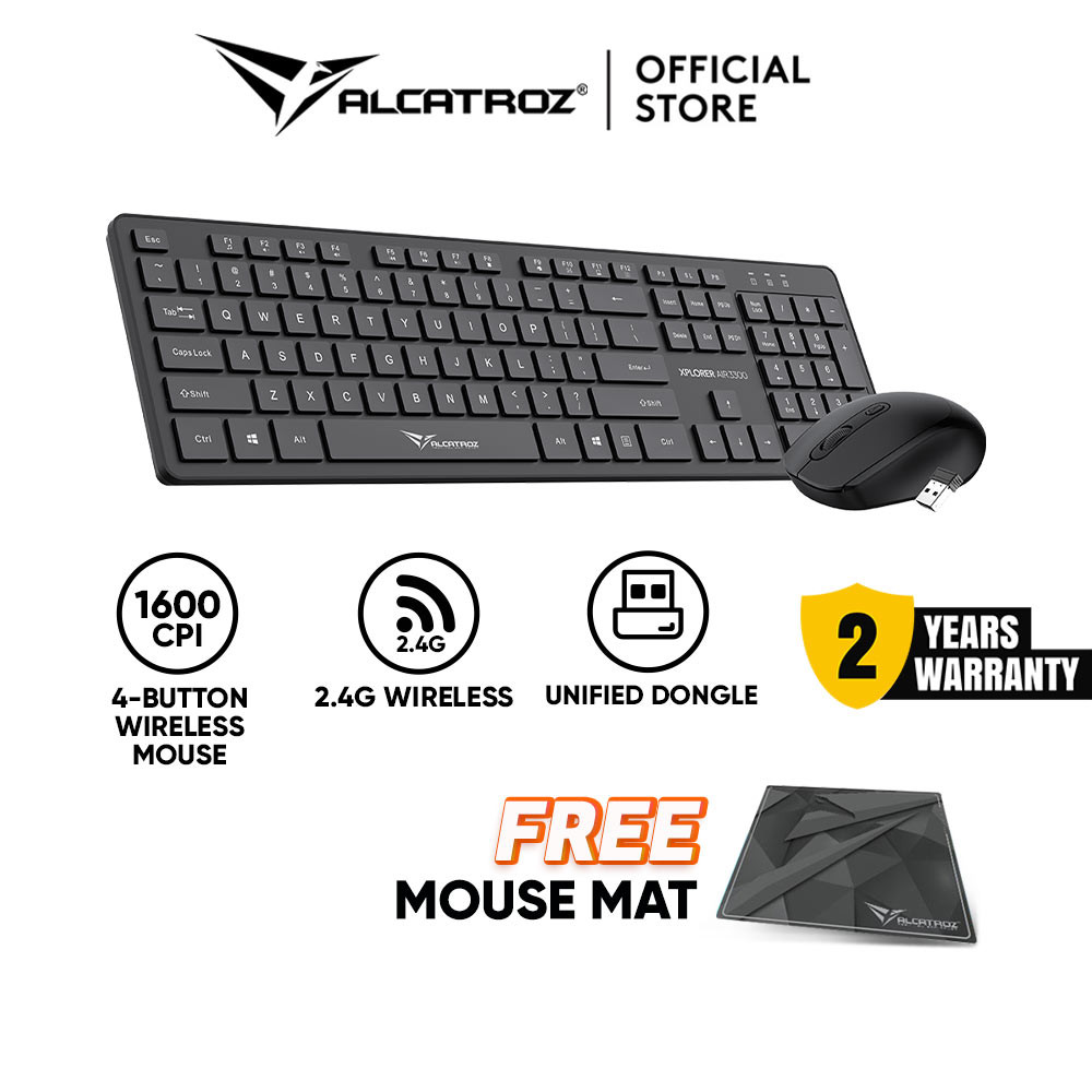 Alcatroz Xplorer Air 3300 Wireless 2.4G Keyboard & Mouse Combo | Free ...
