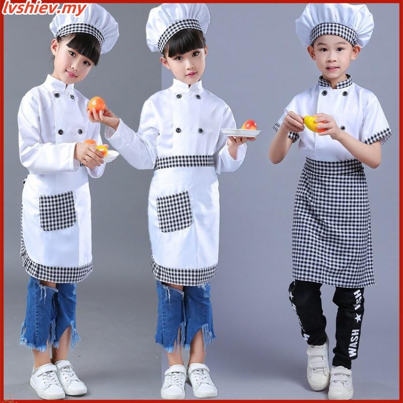 EXPEN Children Chef Costume Set Cosplay Costumes Halloween Top apron ...