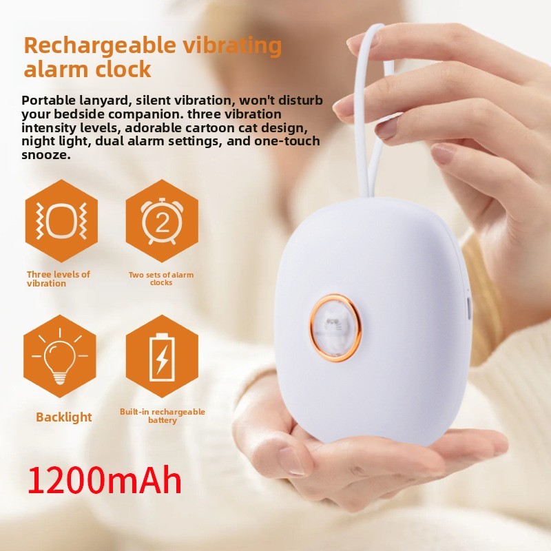 Rechargeable Powerful Vibrating Alarm Clock, LED Digital Clock, Deaf ...
