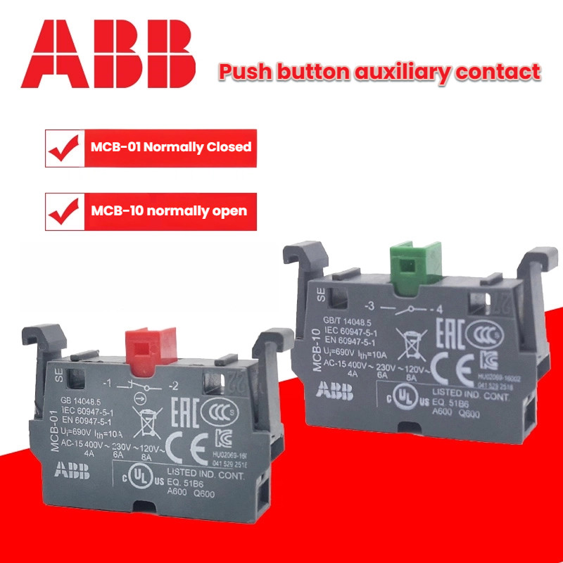 Original ABB button contact MCB-10 MCB-01 button normally open and ...