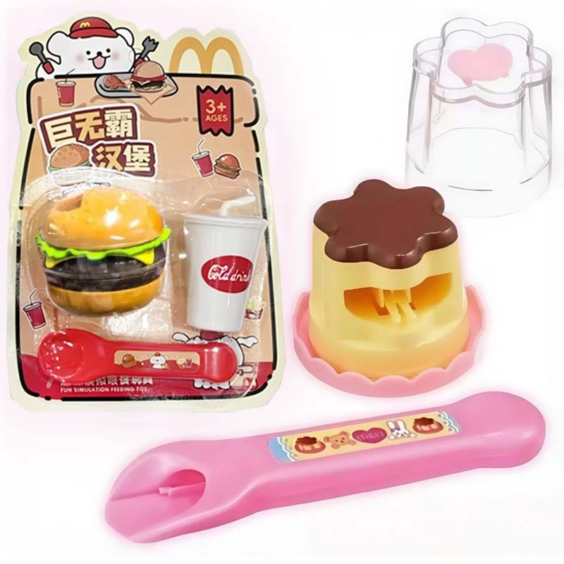 Hamburger Feeding Toy Educational Pretend Play Creative Jelly Toy Food ...