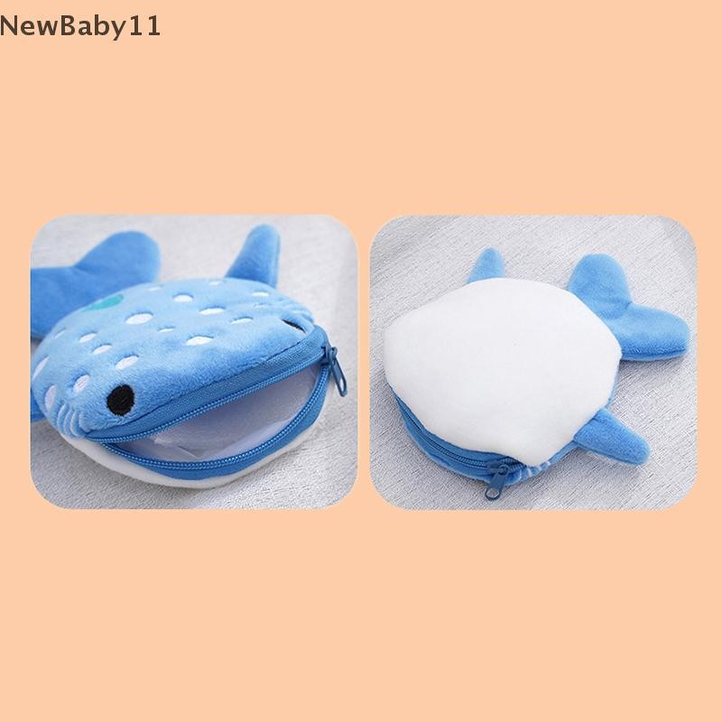 NY Cute Cartoon Whale Shark Coin Purse Kawaii Wallet Portable Plush ...