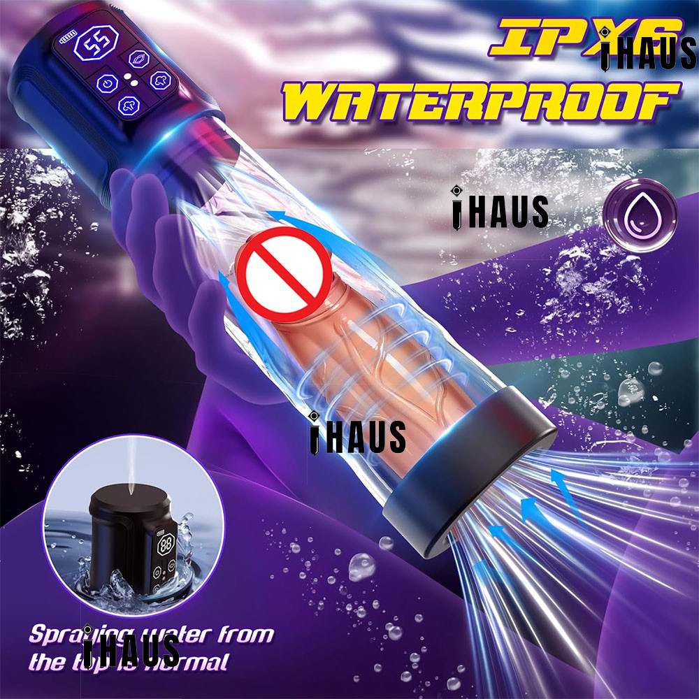 Automatic Vacuum Pump Men | 3 Suction Modes | Transparent Scale | Delay ...