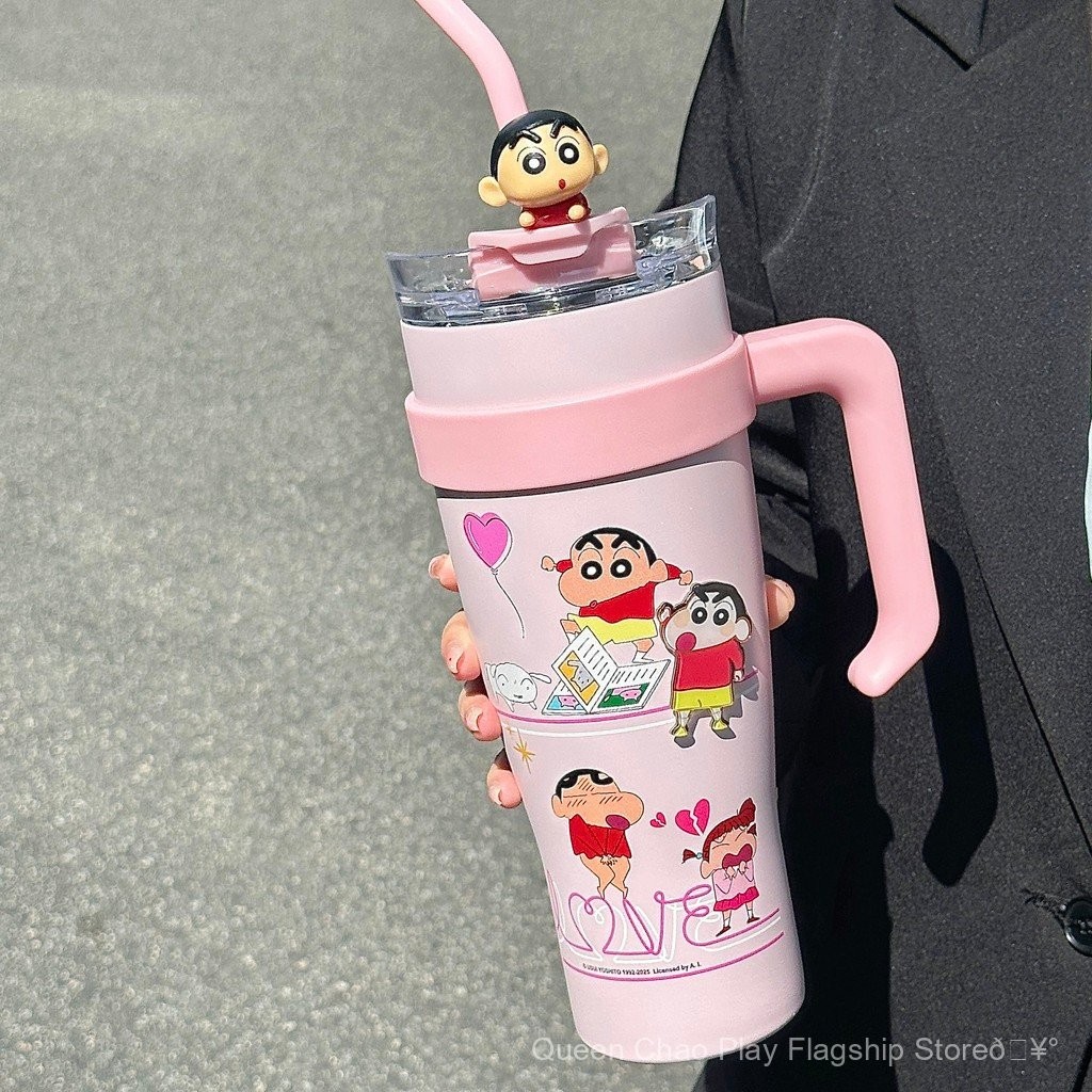 Crayon Shin-Chan Thermos Cup Girl Heart ins Large Capacity Stainless ...
