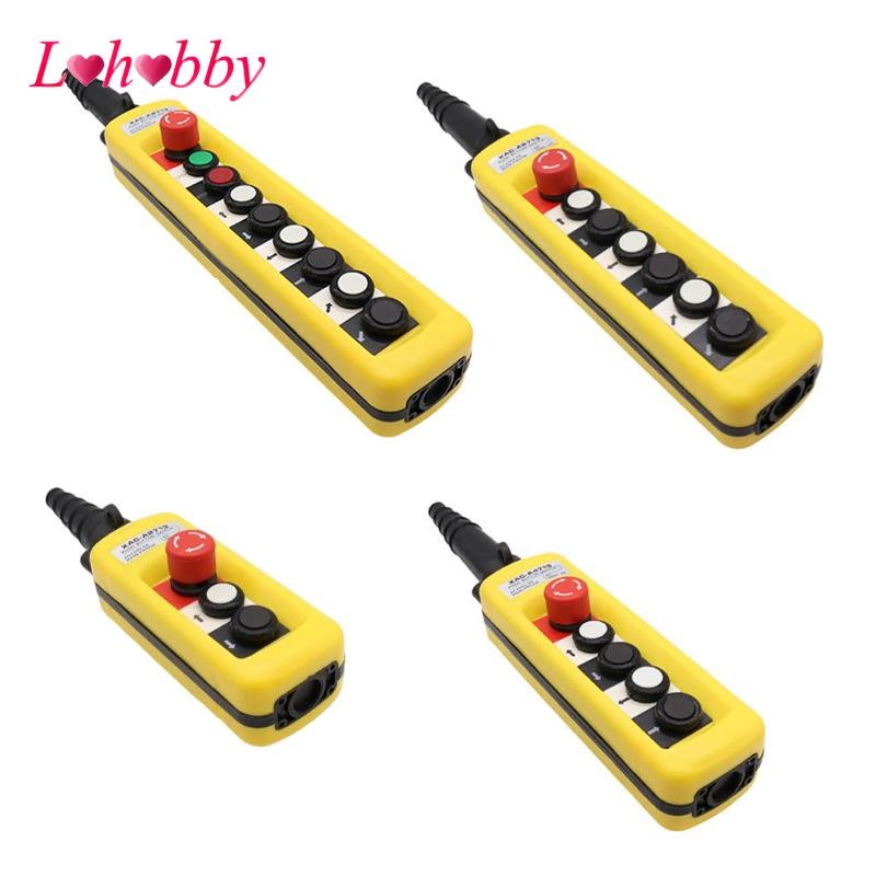 [Lohobby] Crane Button Switch Industrial Basic IP65 Crane Lifting Pendant Controller Button ...