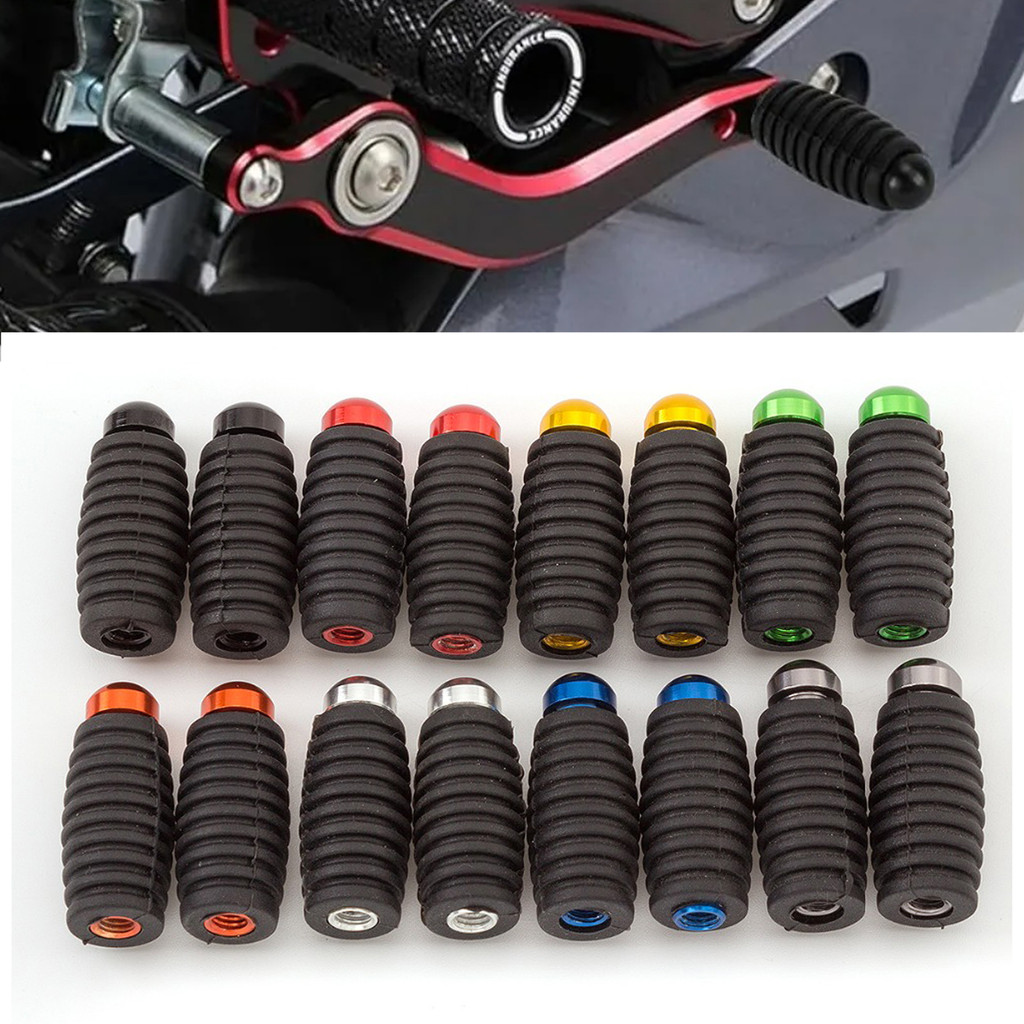 2pcs 6mm Motorcycle Gear Shift Brake Lever Toe Pegs Pedals Footpegs ...