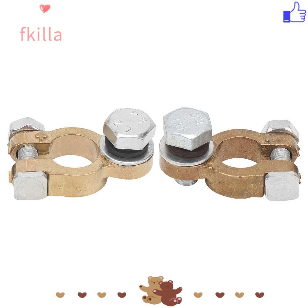 FKILLA 2PCS Car Battery Terminal Clamps, Alloy Heavy Duty Battery ...