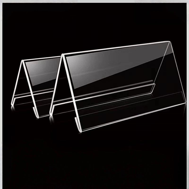 Acrylic V-Shape Table Name Card / 60-300mm / 2-Side Desk Sign ...