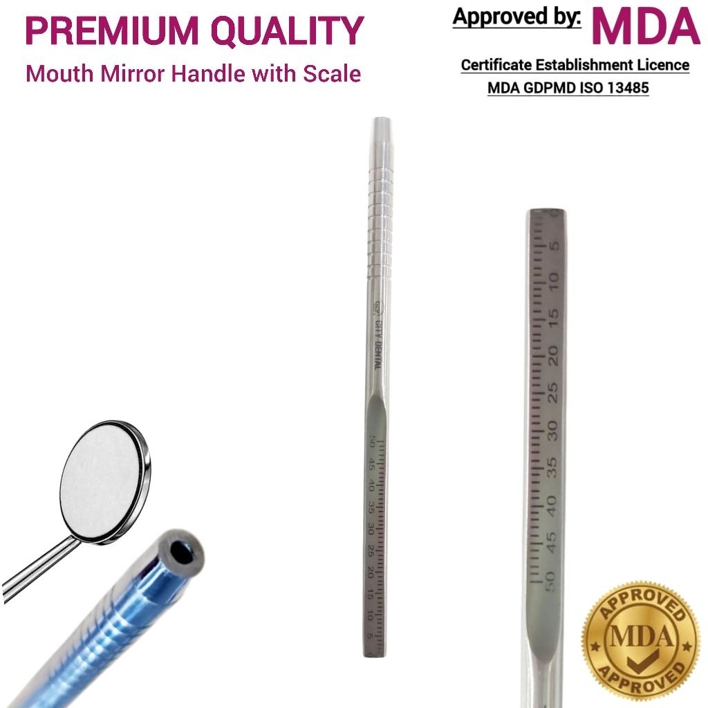 Dental Mouth Mirror Handle With Measuring Scale - Ruler Millimeter ...