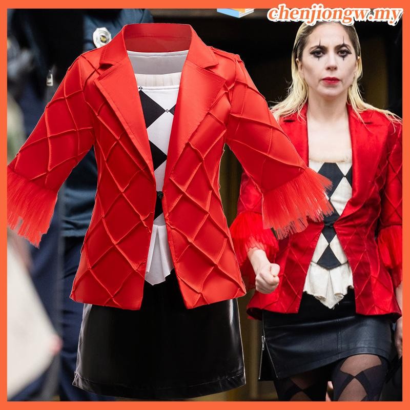 Lady Gaga Anime Joker Women Clown Gaga Cosplay Costume Harley Outfit ...