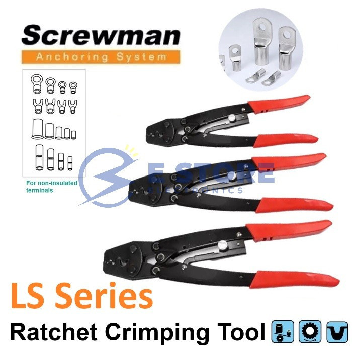 Screwman LS Series Heavy Duty Crimping Tool Pliers Cable Lug Crimping ...