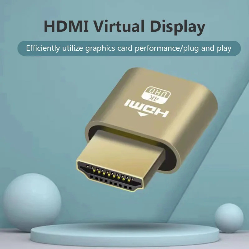 HDMI-compatible Dummy Plug Virtual Display Headless Ghost Display ...