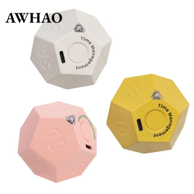 [AWHAO] Kitchen Timer Time Management Timer 12 Sided Timer for Shower ...