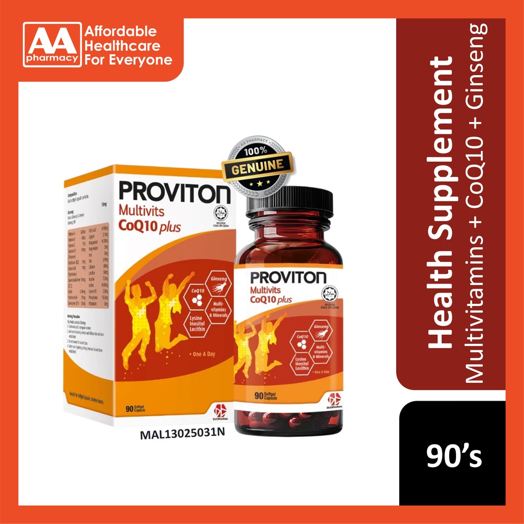 Proviton Multivitamins CoQ10 Plus Softgel Capsule 90's | Shopee Malaysia