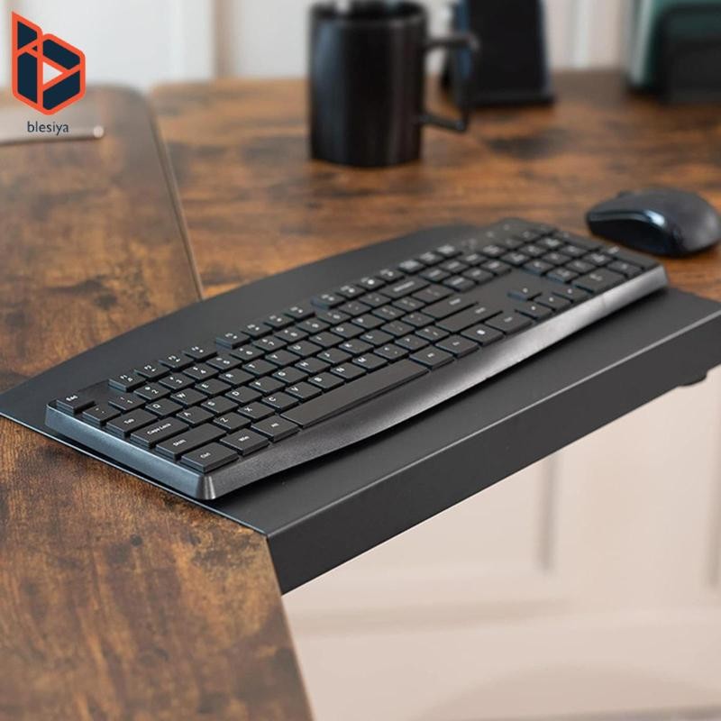 [Blesiya] Clamp on Corner Desk Connector 17 inch Steel L Shaped Table ...