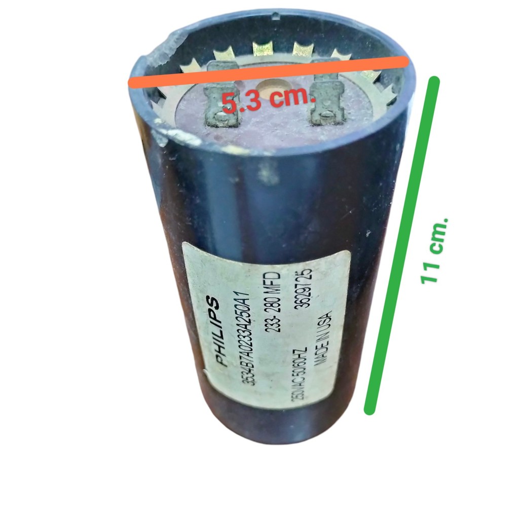 Motor Starting Capacitor 233-280UF/MFD, Different Brand with Different ...