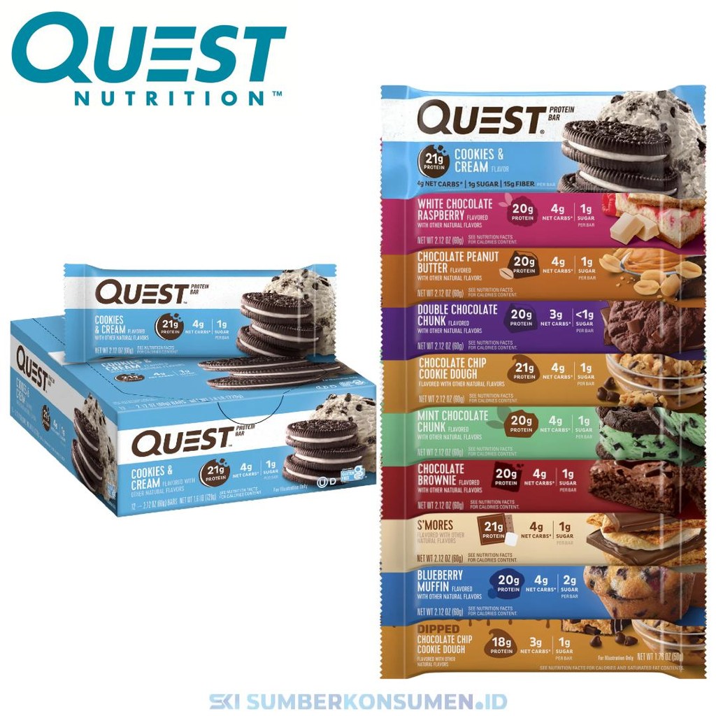Quest Protein Bar Box Of 12pc Healthy Snack Nutrition Hero Bars ...