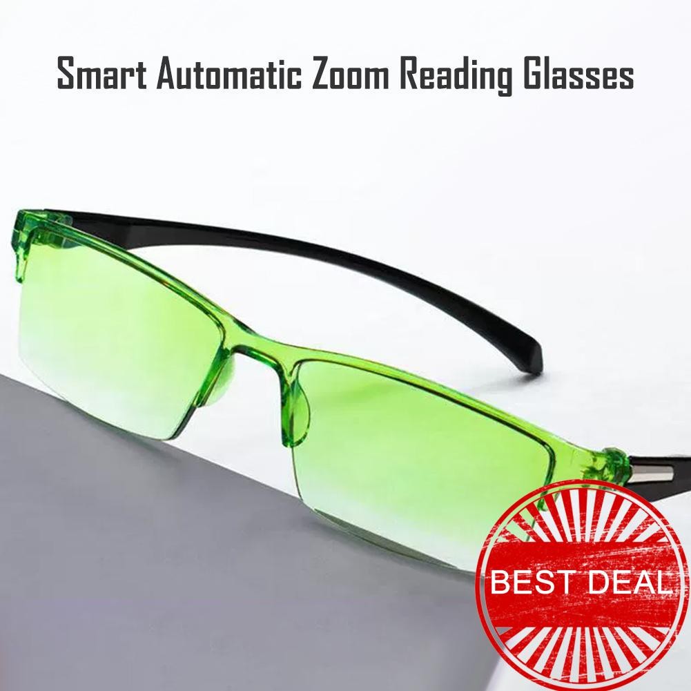 Smart Zoom Reading Glasses Anti Blue Light Presbyopia Glasses Magnifier ...
