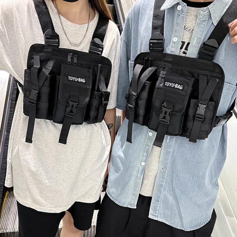 Unisex Tactical Chest Bag Travel Functional Chest Rig Bag Trend Nylon ...