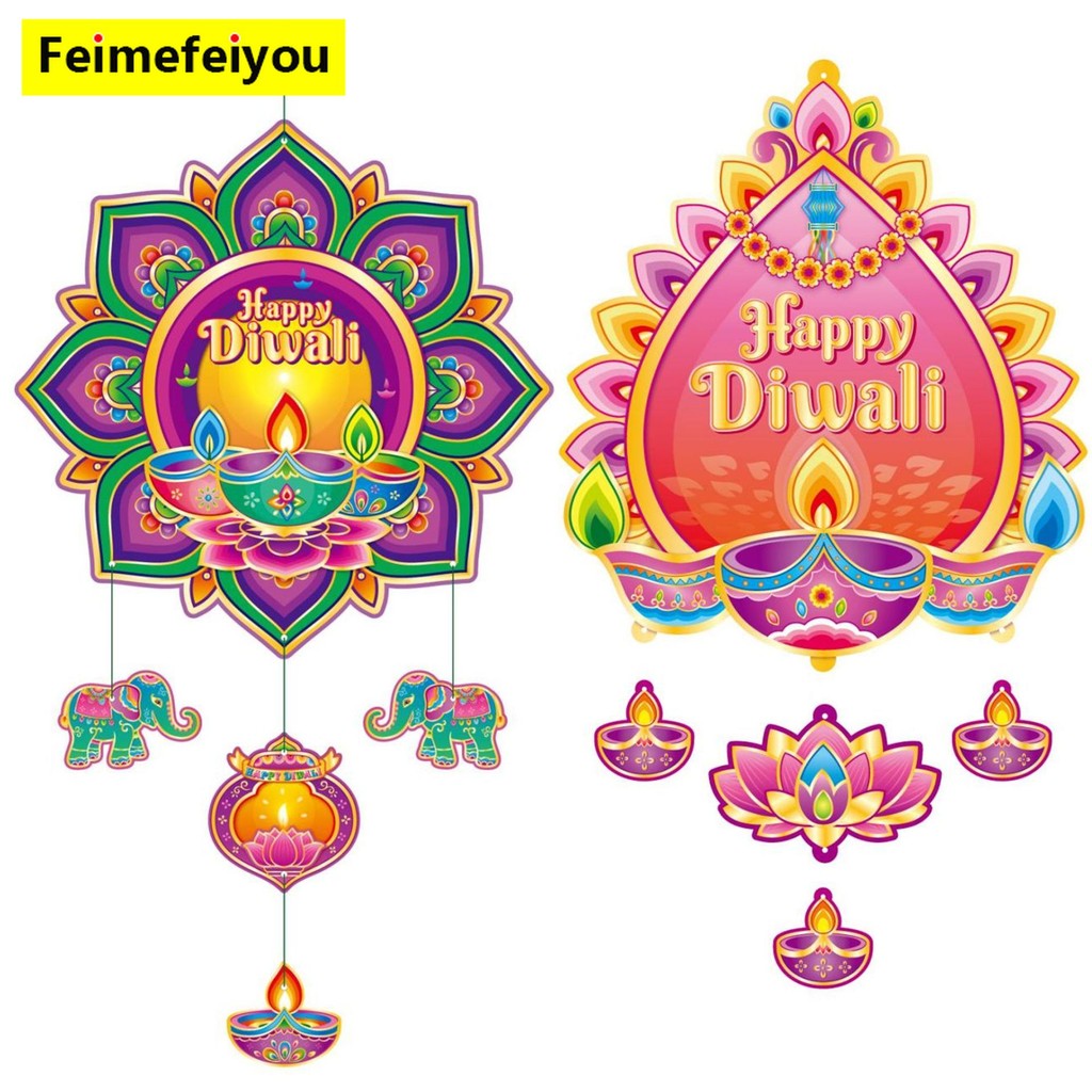 2026 Deepavali Decoration item New Diwali Door Hanging Pendants Happy ...
