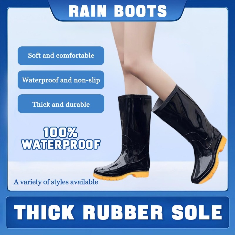 Rainboots Hawk Brand Heavy Duty WORK BOOTS Waterproof Shoes Rubber ...