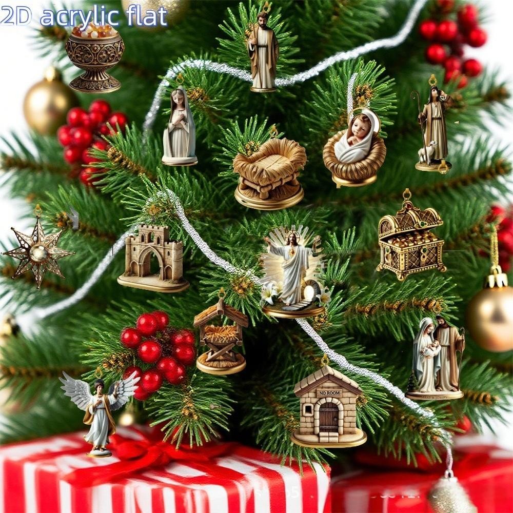 Devotional Christmas Advent Calendar Acrylic Nativity Scene Family ...