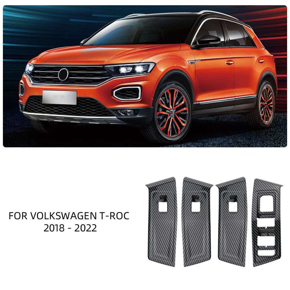 Car Window Lifter Panel Sticker for Volkswagen T-Roc Troc 2018-2024 LHD ...