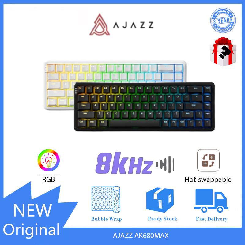 AJAZZ AK680 MAX ALLKEY HOTSWAPPABLE RGB 8K RT Adjustable 0.01 Wired ...