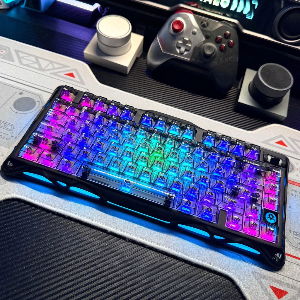 130 Keys Full Transparent PC Keycaps UV Printing Clear Crystal Keycaps ...